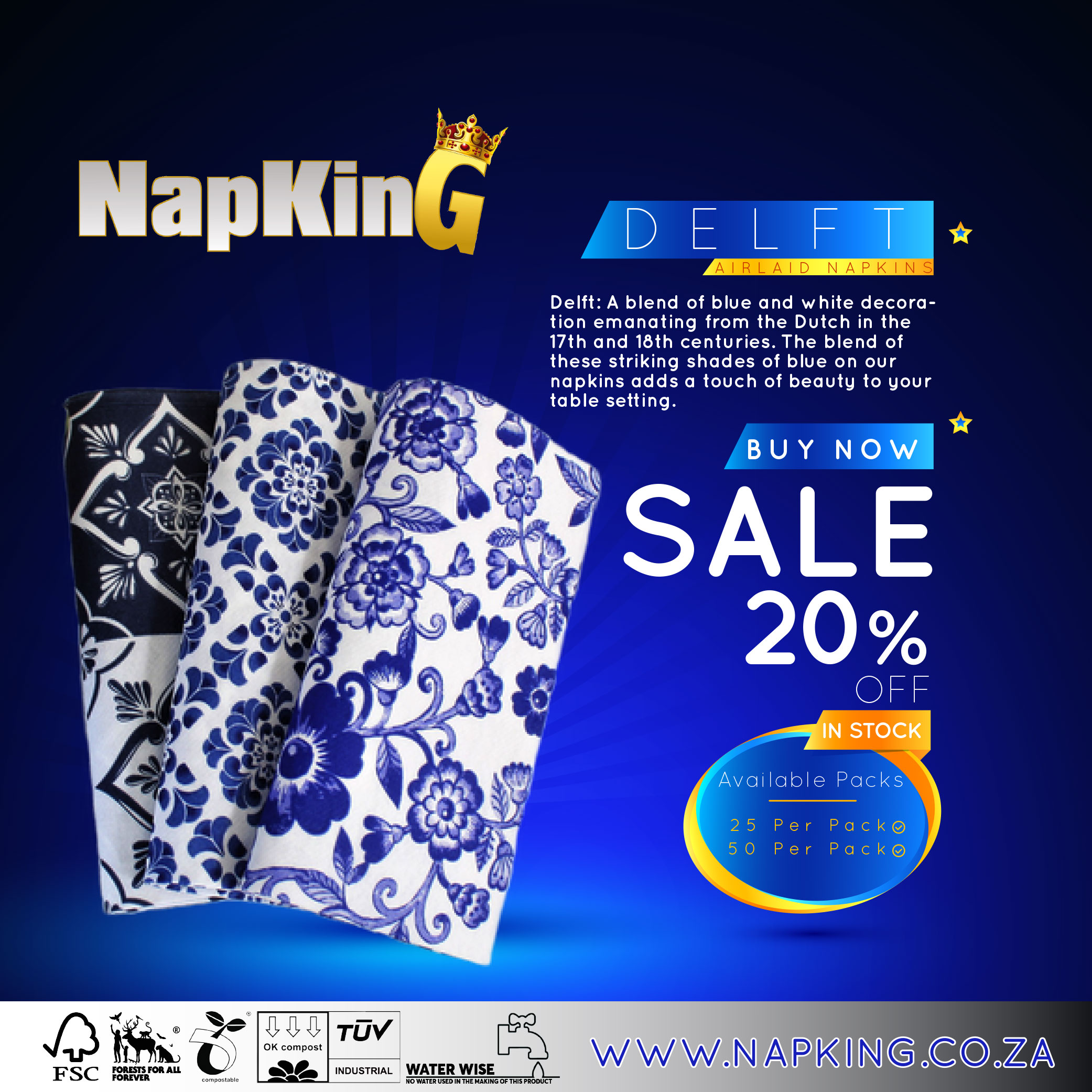 Party Napkins | Airlaid Party Napkins | Custom Party Napkins
